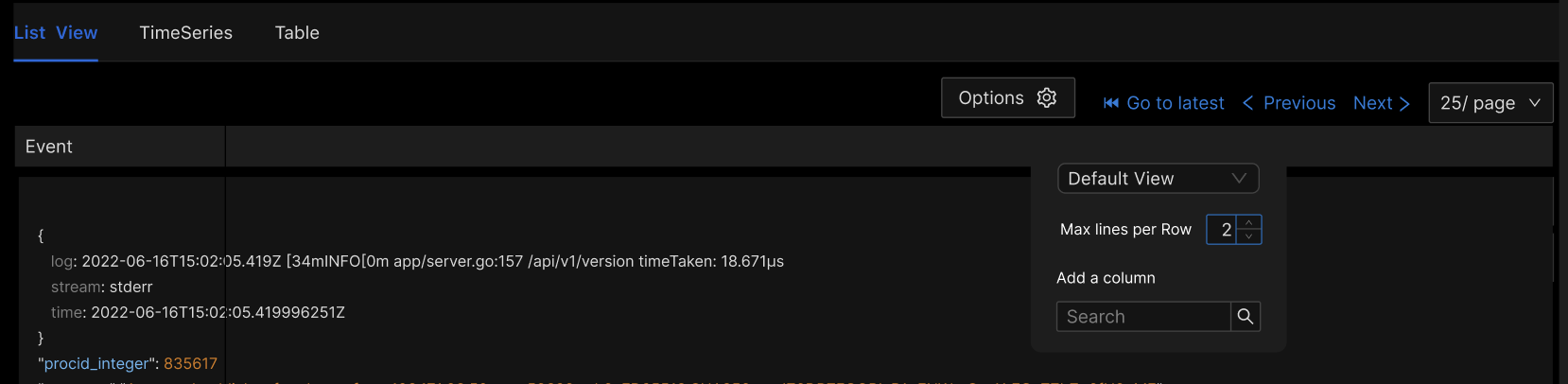 List view tab in the logs explorer · Issue #2343 · SigNoz/signoz · GitHub