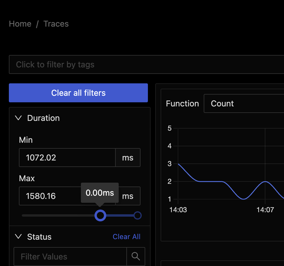 trace filter duration slider shows 0.00 ms · Issue #2536 · SigNoz ...