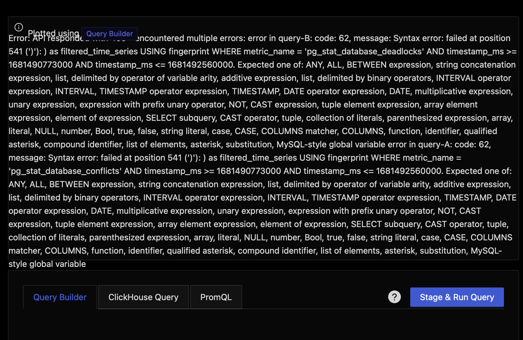 show actionable message for errors · Issue #2575 · SigNoz/signoz · GitHub