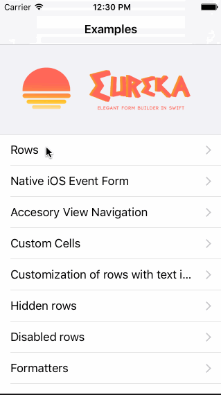 Example app crashes for all "Multiple Selection" / "Push Selection" row types. · Issue #2025 ...