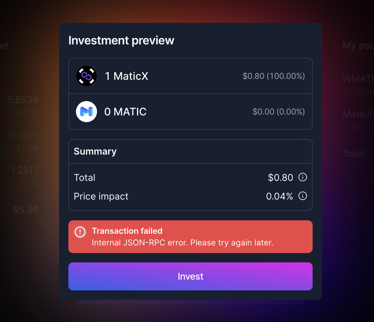 BAL 208 error on Matic MaticX joinPool · Issue #2272 · balancer/frontend-v2 · GitHub