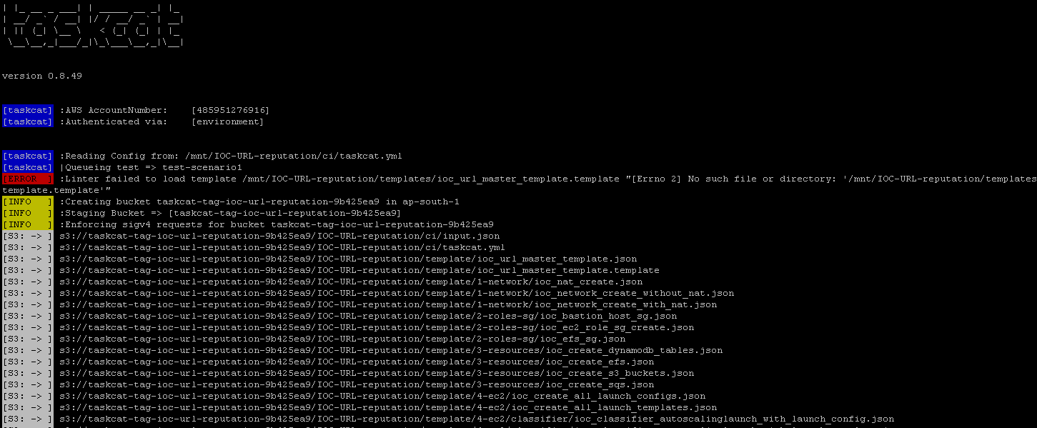 Linter fails when template file is produced by CF CLI package · Issue #278 · aws-ia/taskcat · GitHub