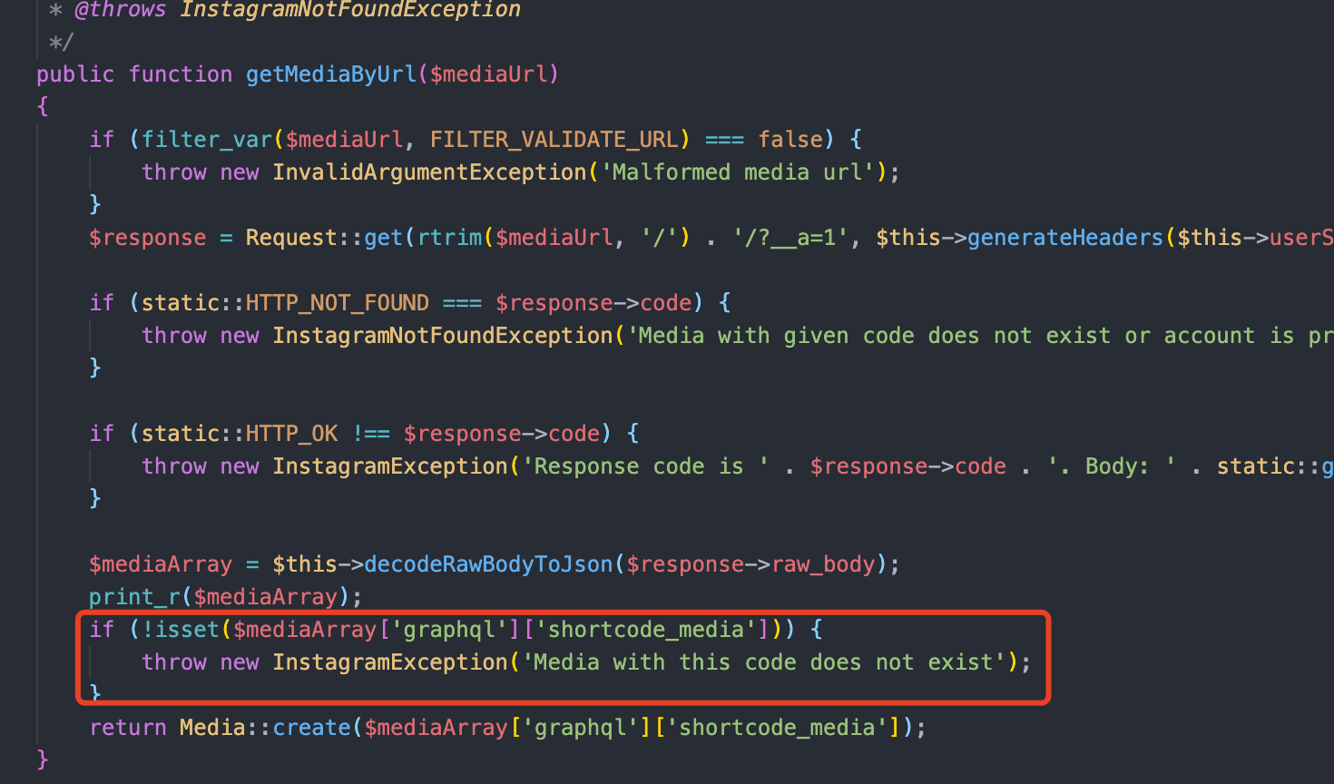Media with this code does not exist · Issue #1016 · postaddictme/instagram-php-scraper · GitHub