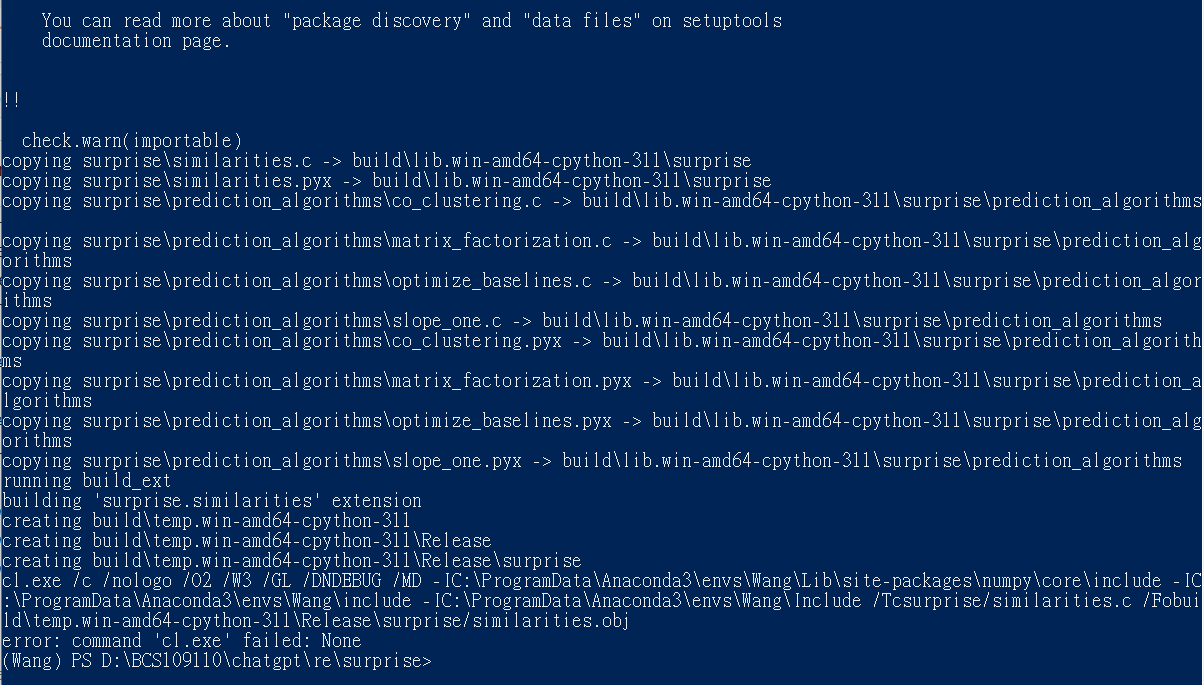 Couldn't install Surprise · Issue #470 · NicolasHug/Surprise · GitHub