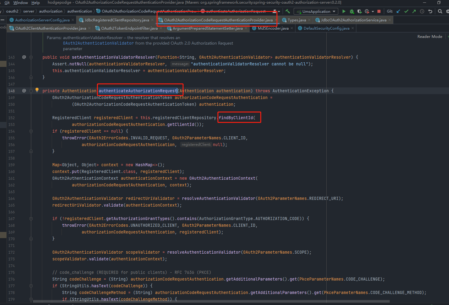 difrrent RegisteredClient has the same clientId and different id, it will get the wrong client ...