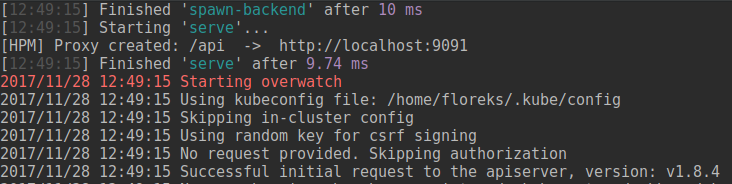 503 error!After I compile the dashboard and execute it by gul server，localhost:9090 return empty ...