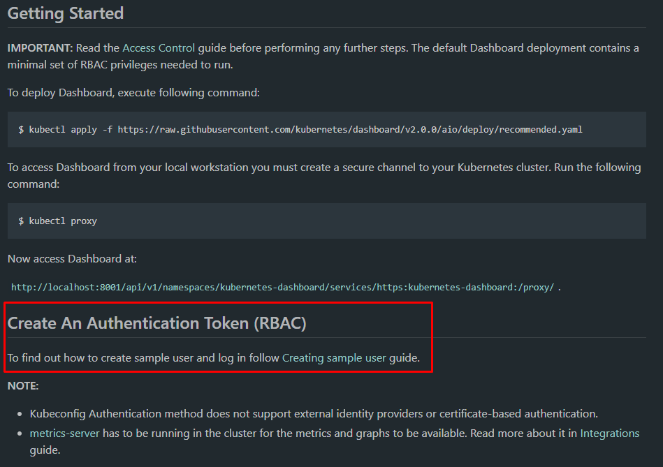 Dashboard Does Not Function With Documented Installation Procedure · Issue 5047 · Kubernetes