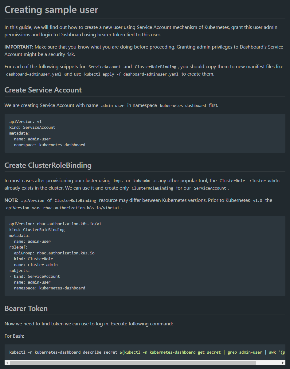 Dashboard Does Not Function With Documented Installation Procedure · Issue 5047 · Kubernetes