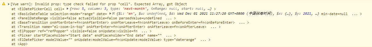 [Bug Report] ElDatePicker Invalid prop: type check failed for prop "cell" · Issue #4140 ...