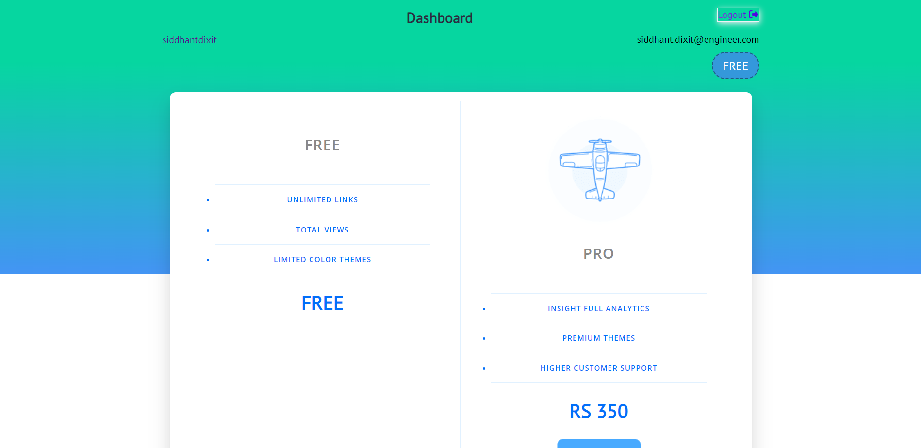 Fix Dashboard Link on Subscription Page [UI] · Issue #13 · siddhantdixit/LinkStack · GitHub