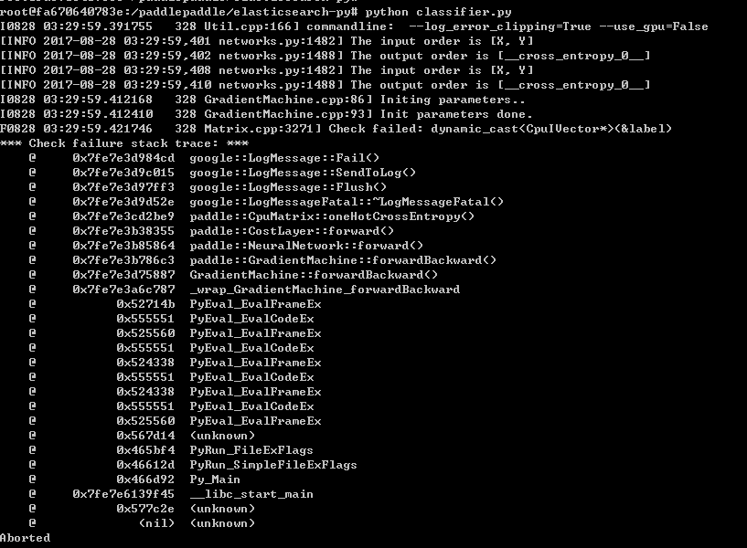 Softmax Cross Entropy Cost报错： Check Failed Dynamic Cast Andlabel · Issue 3716 · Paddlepaddle