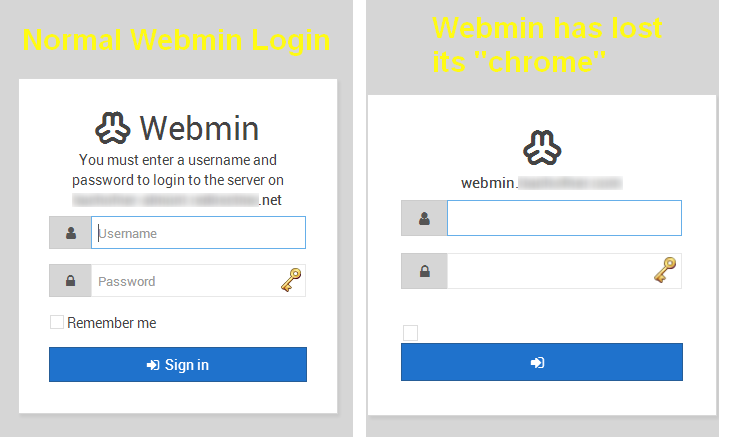 Webmin loses virtuall all "chrome" · Issue #937 · webmin/webmin · GitHub