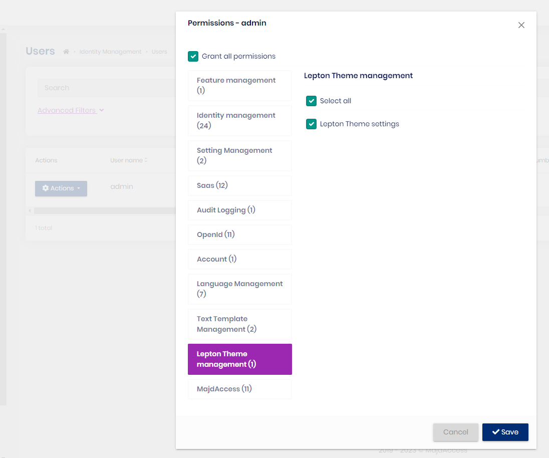 Abp Lepton theme: left side menu broken: features[featureKey].toLowerCase() undefined · Issue ...