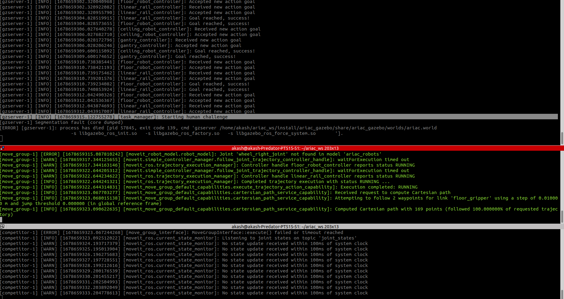 Human challenge causing gazebo to crash · Issue #207 · usnistgov/ARIAC · GitHub