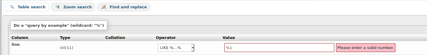 LIKE and TINYINT in search not working properly · Issue #16667 · phpmyadmin/phpmyadmin · GitHub