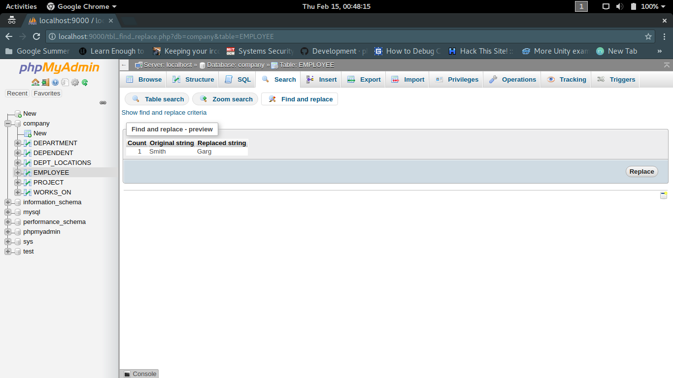 Find and replace preview empty · Issue #14008 · phpmyadmin/phpmyadmin · GitHub
