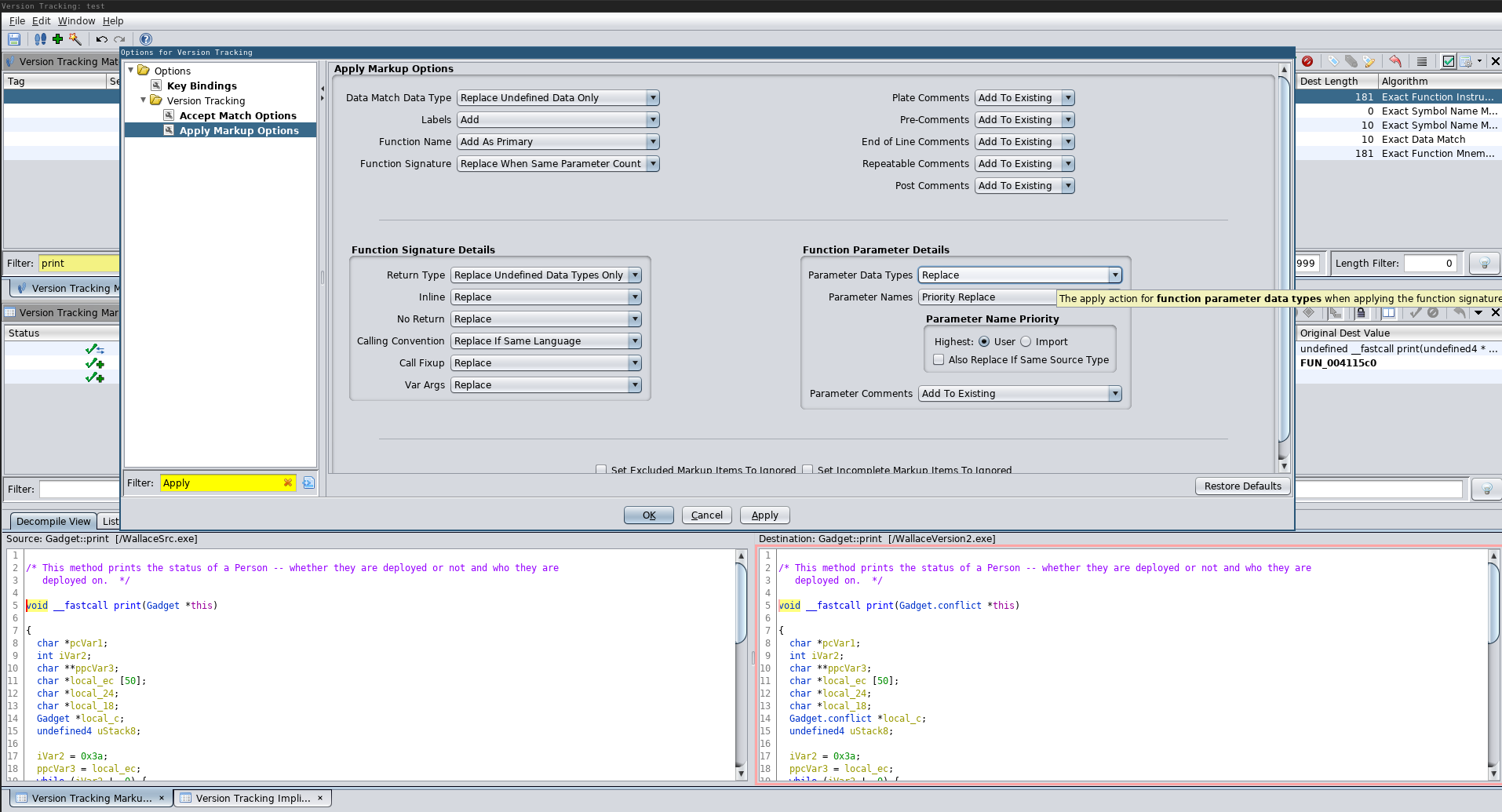 Version Tracking not applying Function Signature to Destination Program ...