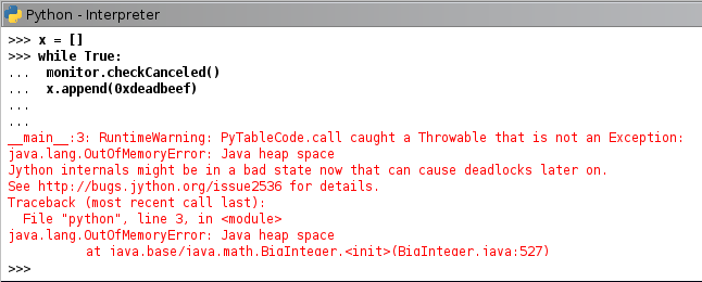 Jython Memory Overflow Hangs Ghidra · Issue #3326 · NationalSecurityAgency/ghidra · GitHub