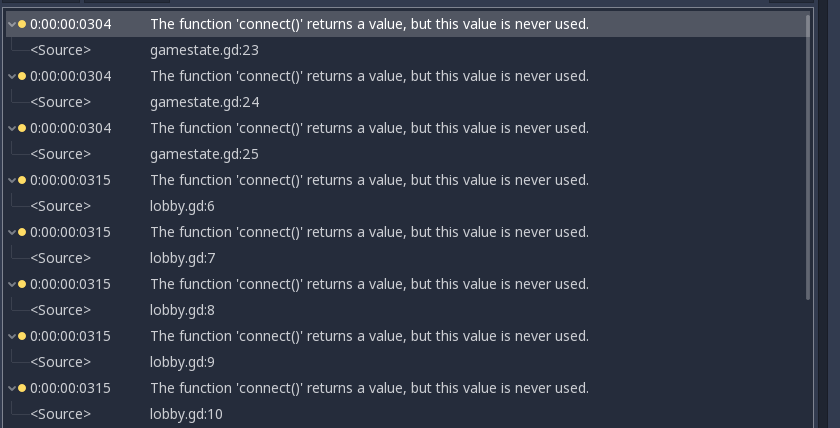Group errors, warnings, prints in debugger output · Issue #2442 · godotengine/godot-proposals ...