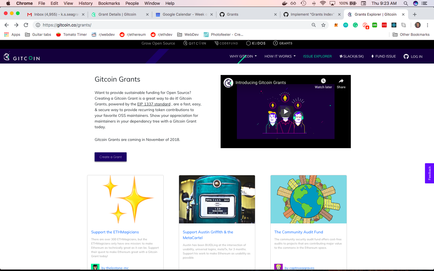 Implement "Grants Index" Page - Frontend · Issue #2025 · gitcoinco/web · GitHub