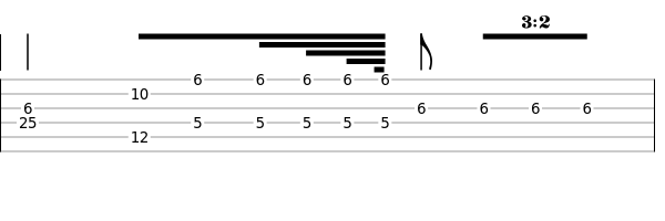 VexFlow render guitar tab with beam, but I don't wanna render stem ...