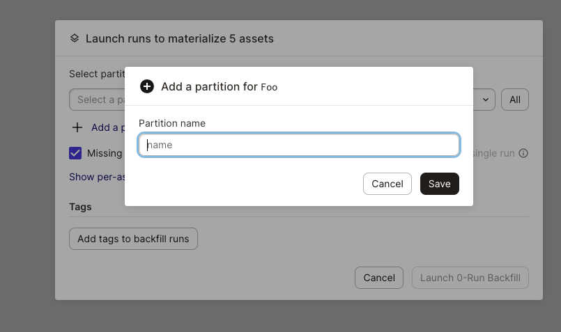 after clicking "Add partition" in the materialize dialog, put focus on text box · Issue #12751 ...