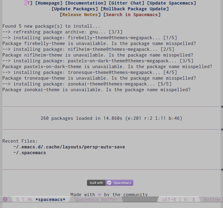 Certain theme packages in the 'themes-megapack' layer are unavailable. · Issue #9837 · syl20bnr ...