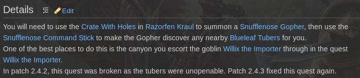 Quest: Blueleaf Tubers · Issue #1491 · azerothcore/azerothcore-wotlk ...