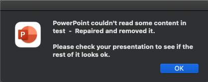 Repair required to view any PowerPoint generated · Issue #654 · PHPOffice/PHPPresentation · GitHub