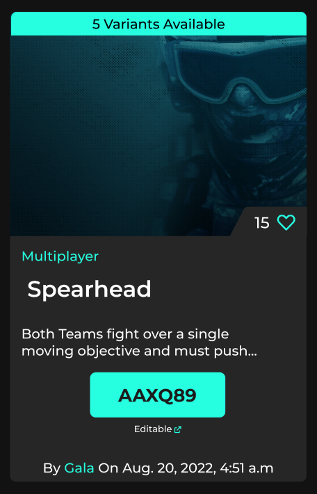 Add "variants" section in experience page · Issue #108 · battlefield-portal-community/bfportal ...
