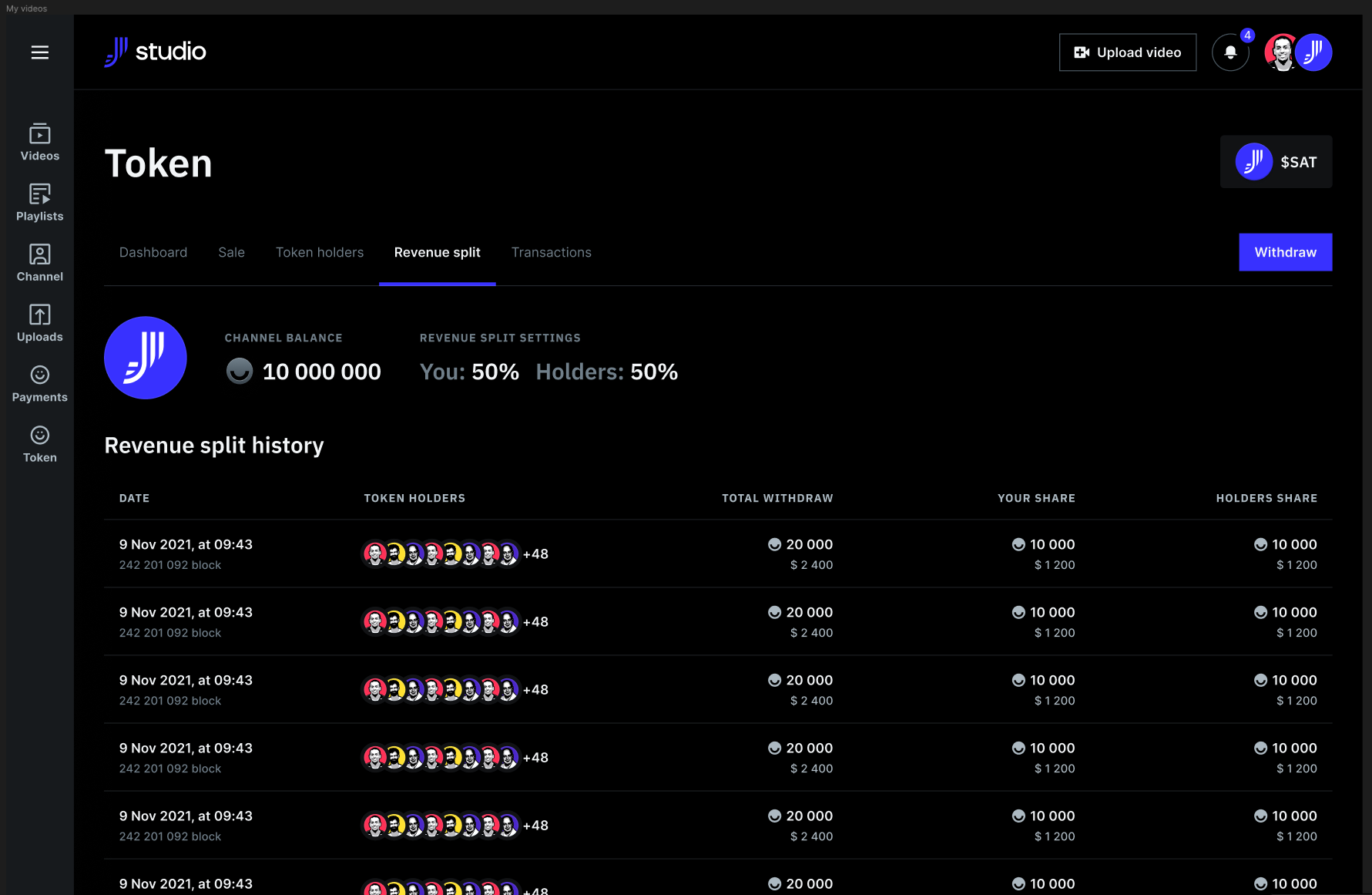 Channel Payouts: Exploration & Low Fidelity Mockups (LoFi) · Issue #2363 · Joystream/atlas · GitHub