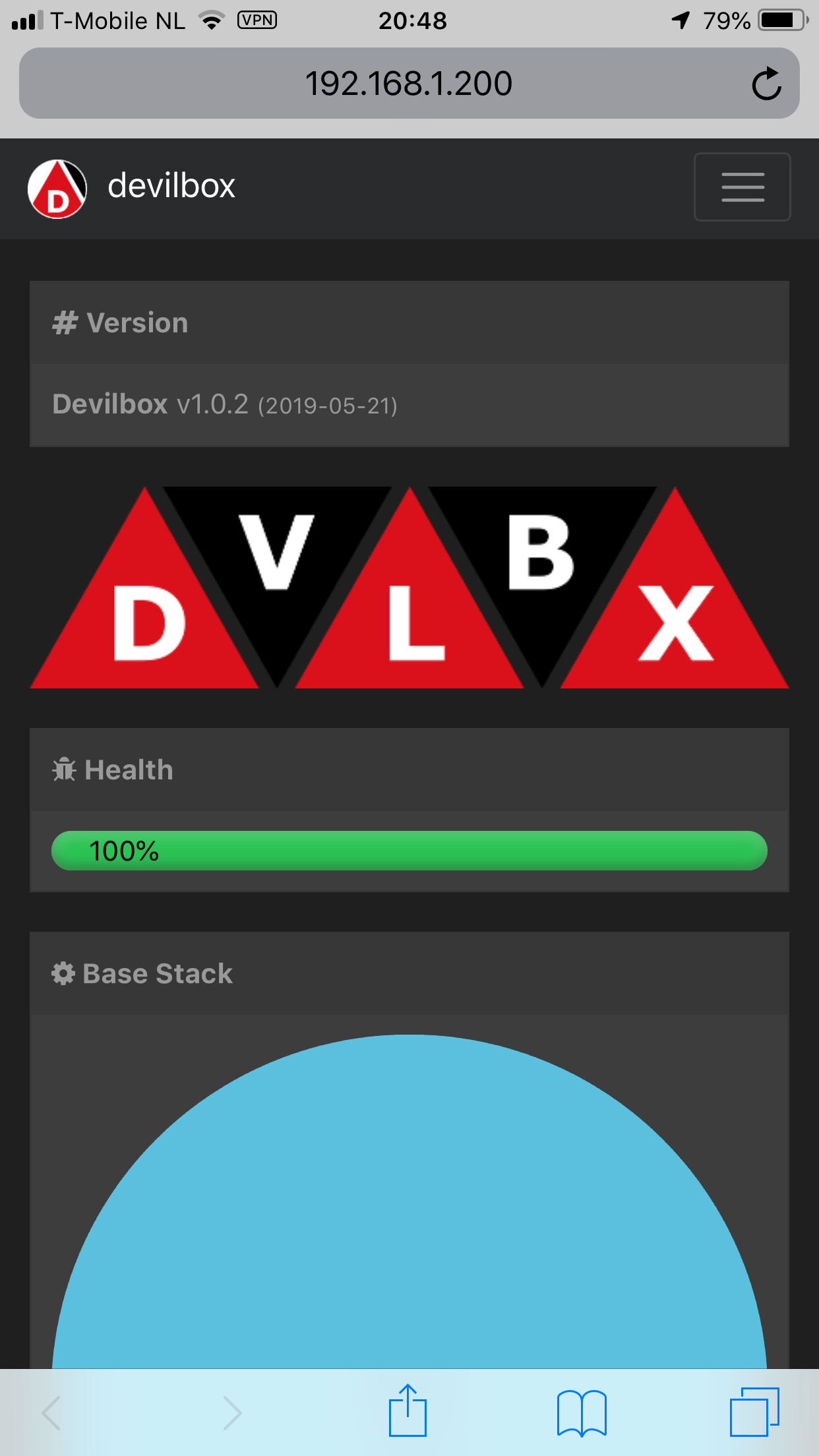 How to access a Devilbox vhost from a handheld device and also sync the devices with Browsersync ...