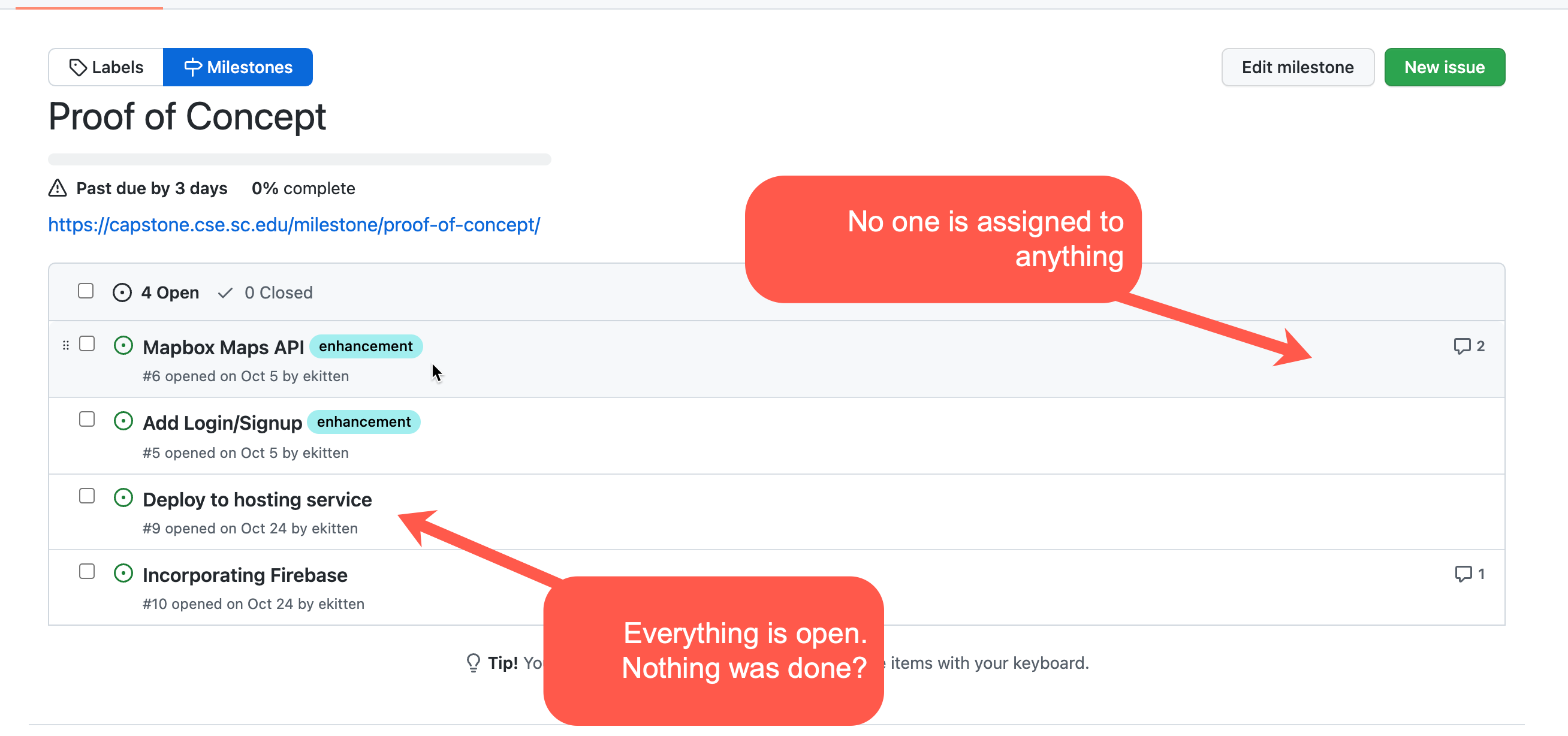 Learn to use Issues · Issue #25 · SCCapstone/TheB-Team · GitHub
