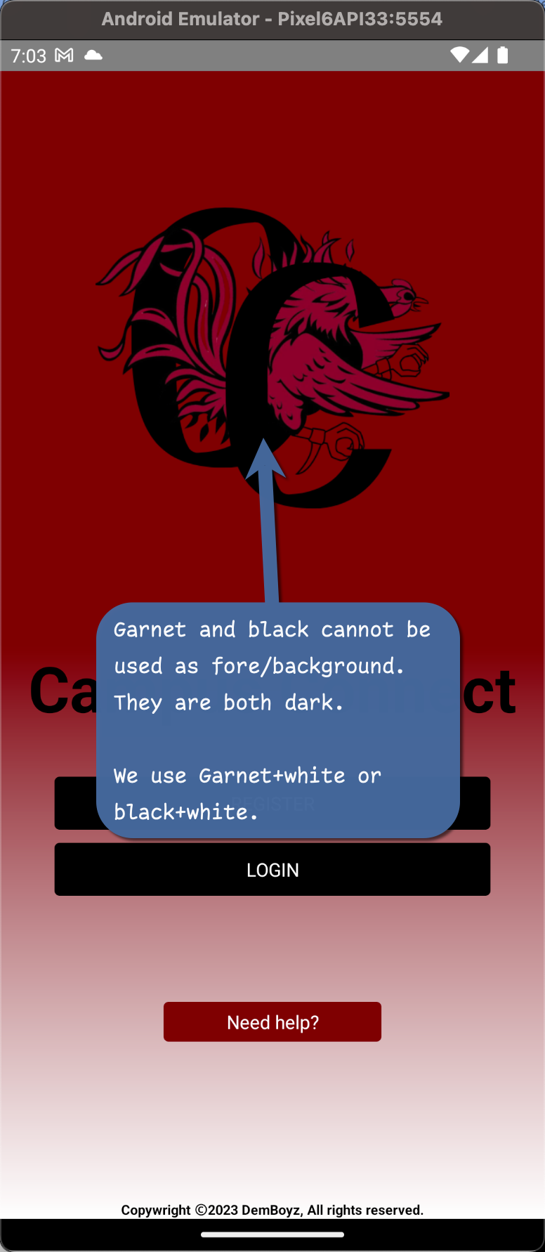No black on garnet · Issue #200 · SCCapstone/CampusConnect · GitHub
