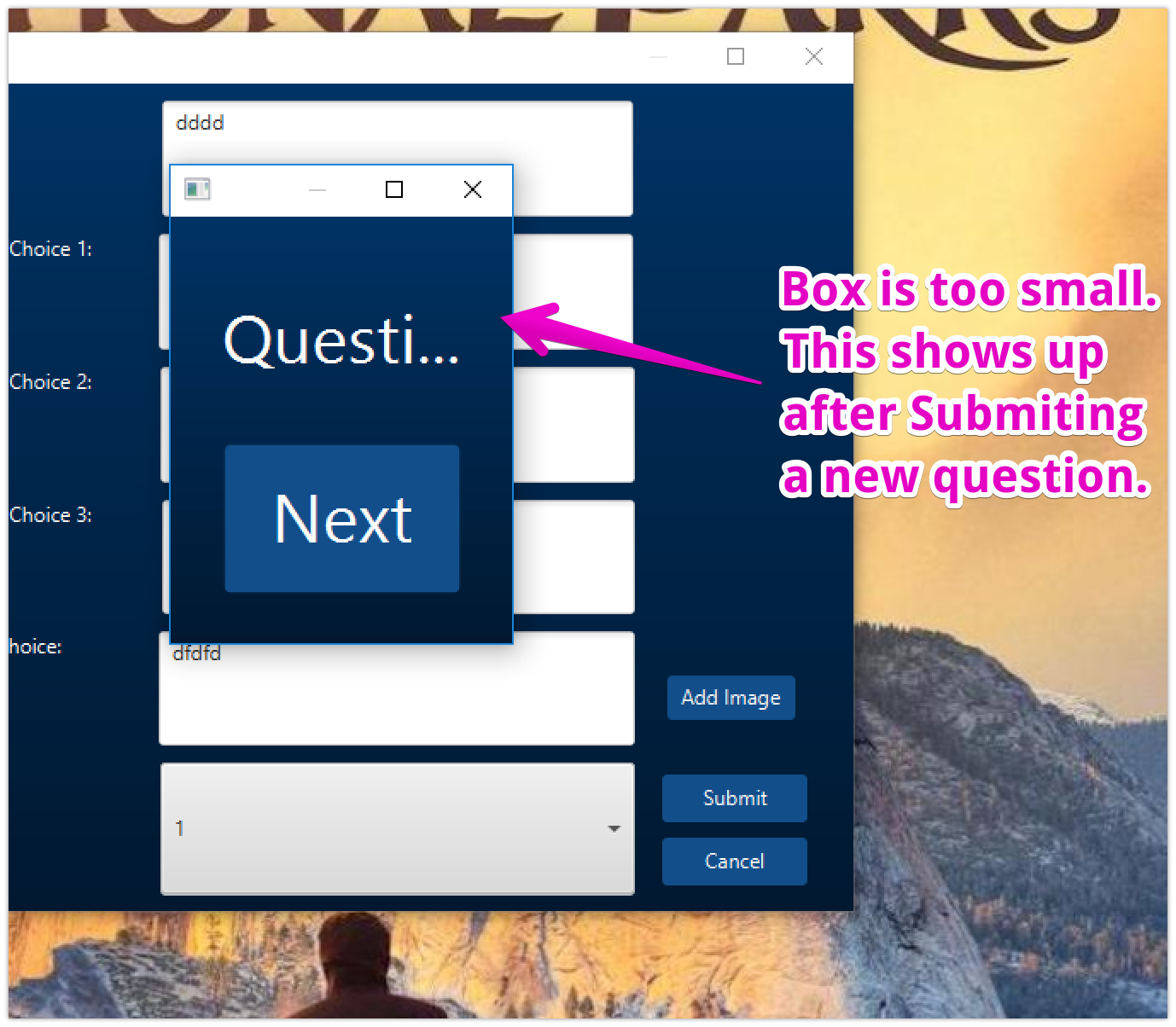 Questi... appears after adding new question · Issue #124 · SCCapstone/teamMuseumKiosk · GitHub