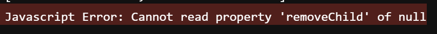 Javascript Error: Cannot read property 'removeChild' of null when using offline mode · Issue ...