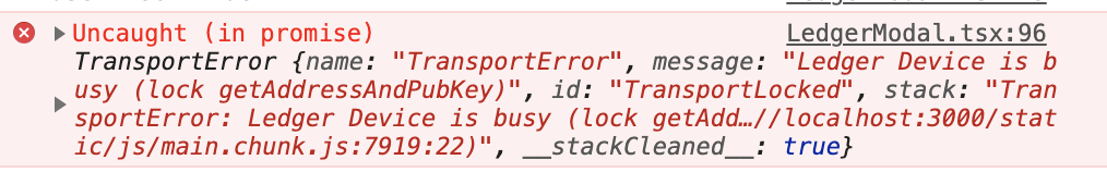 TransportError when trying to connect a FIL wallet · Issue #603 · LedgerHQ/ledgerjs · GitHub