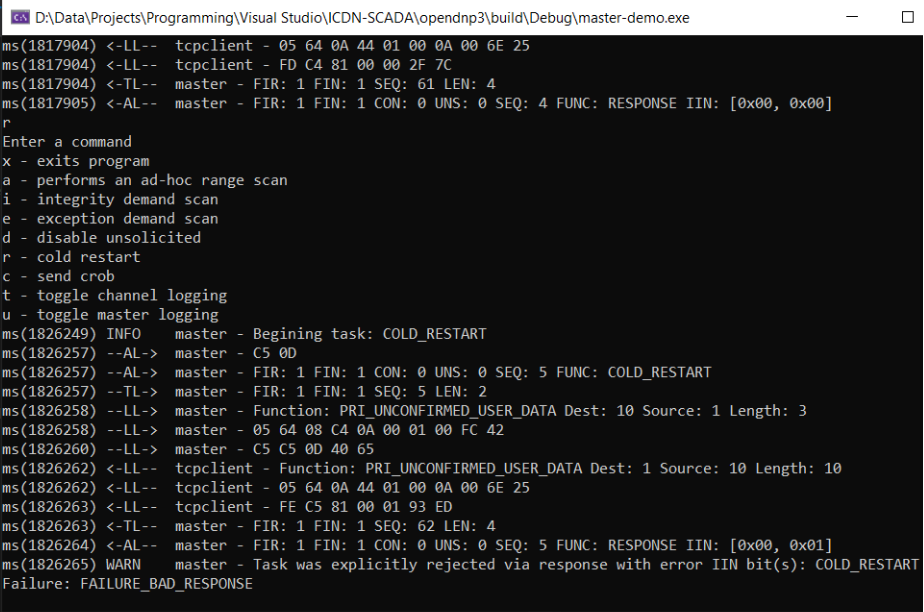Restart error in .Net · Issue #350 · dnp3/opendnp3 · GitHub