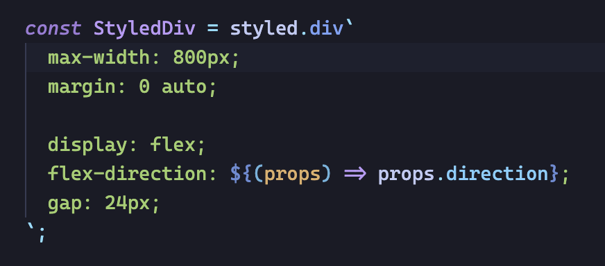 Incorrect syntax highlighting in props · Issue #402 · styled-components ... Incorrect syntax highlighting in props · Issue #402 · styled-components ...