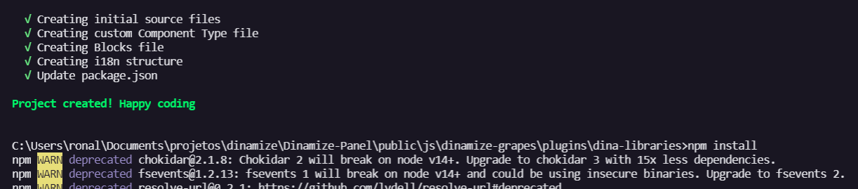 [Feature] Install packages after create a new plugin. · Issue #256 · GrapesJS/cli · GitHub