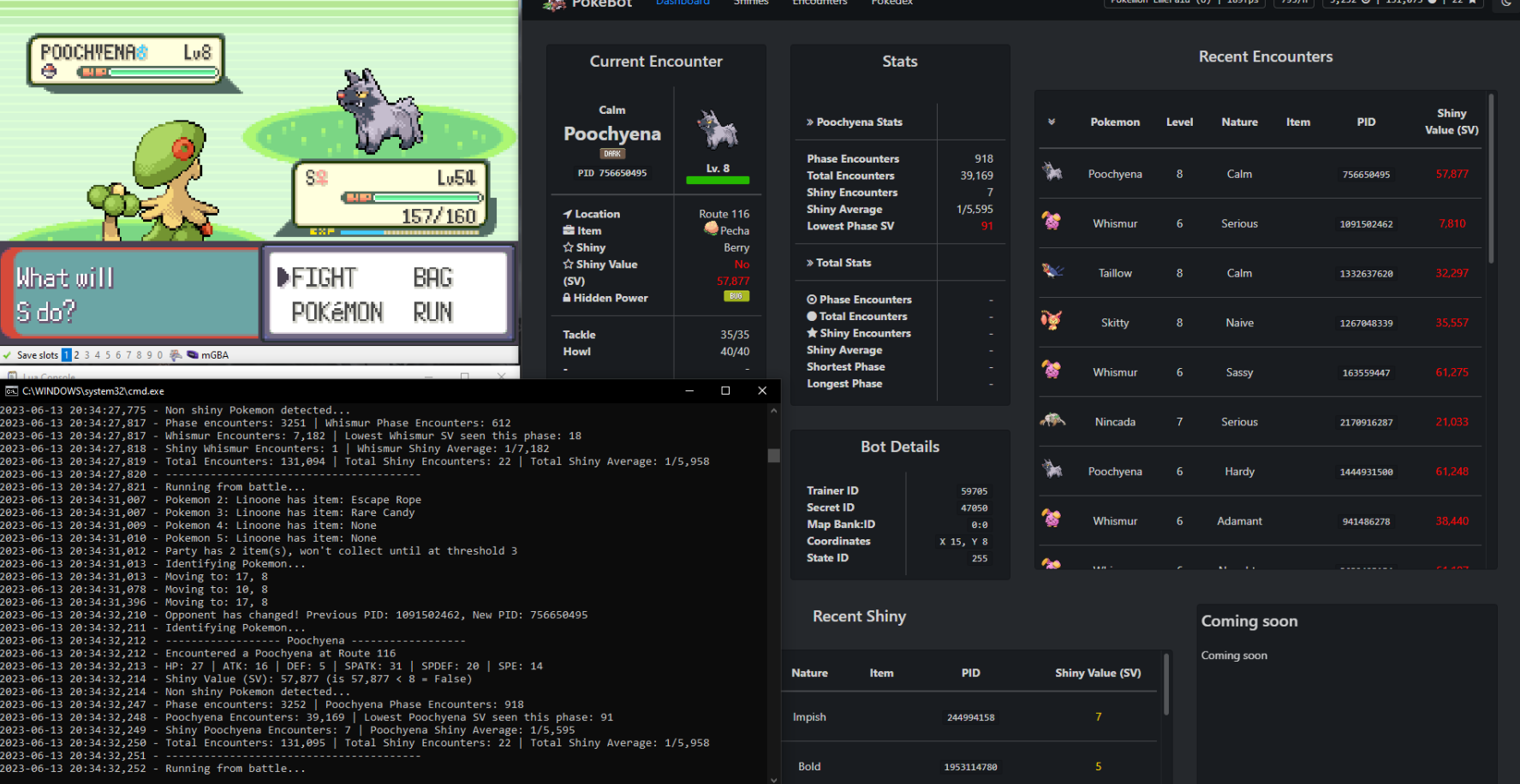 Bug - Recent Encounters item not shown · Issue #50 · 40Cakes/pokebot-bizhawk · GitHub