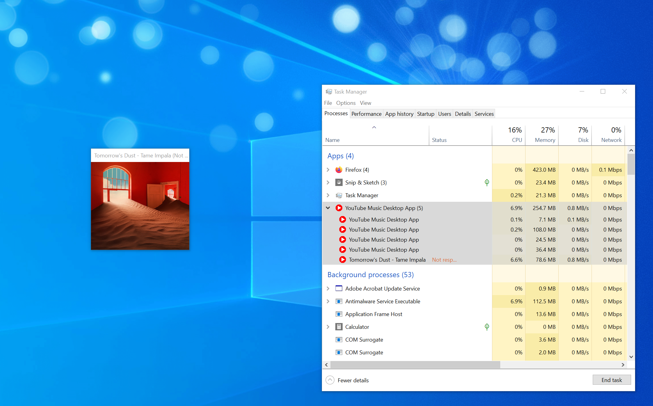 Mini player and lyrics windows become unresponsive and lock up desktop ...