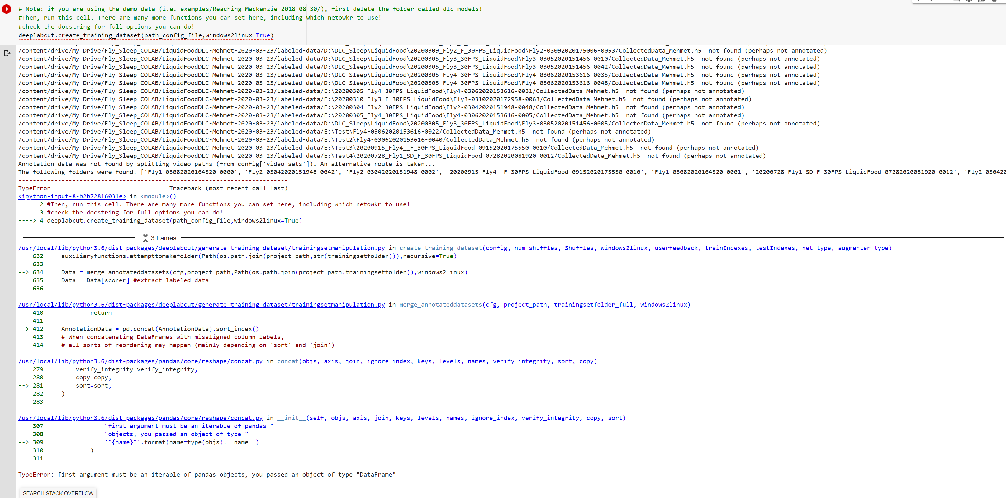 Windows2unix conversion error on colab · Issue #920 · DeepLabCut/DeepLabCut · GitHub
