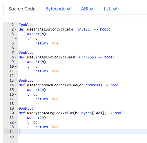 VIP: Only bools should be used as logical values. · Issue #1000 · vyperlang/vyper · GitHub