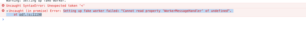 Cannot read property 'WorkerMessageHandler' of undefined Why? · Issue ...