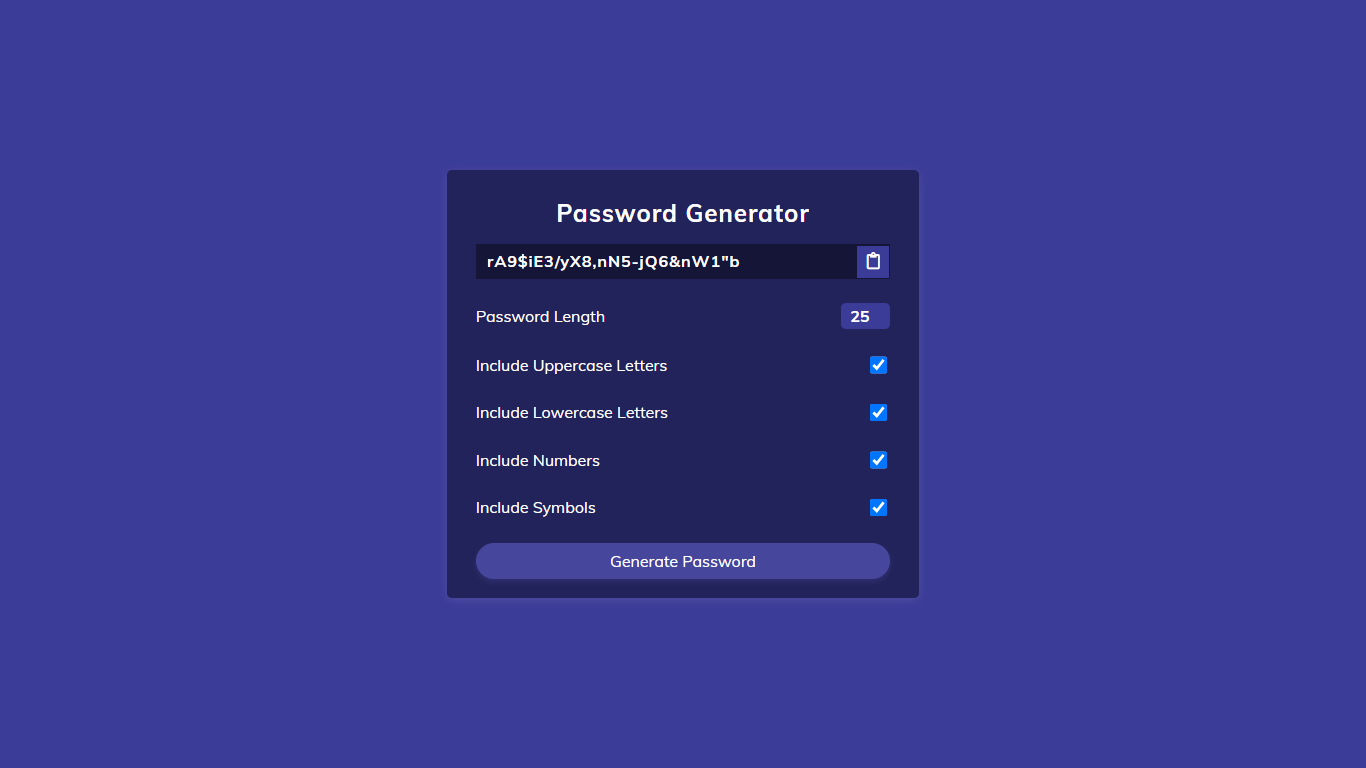 GitHub - TheRealRajan/Password-Generator: A password generator using vanilla JavaScript