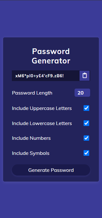 GitHub - TheRealRajan/Password-Generator: A password generator using vanilla JavaScript