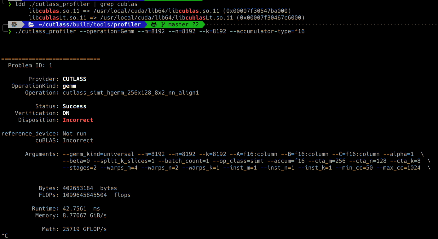 Incorrect disposition of f16 gemm when using cuda 11.1 · Issue #145 ...