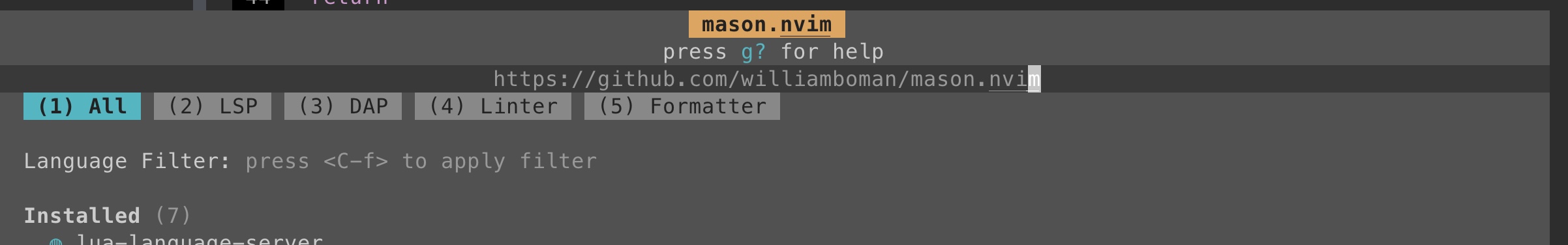 Help does not show with `g?` command · Issue #831 · williamboman/mason.nvim · GitHub