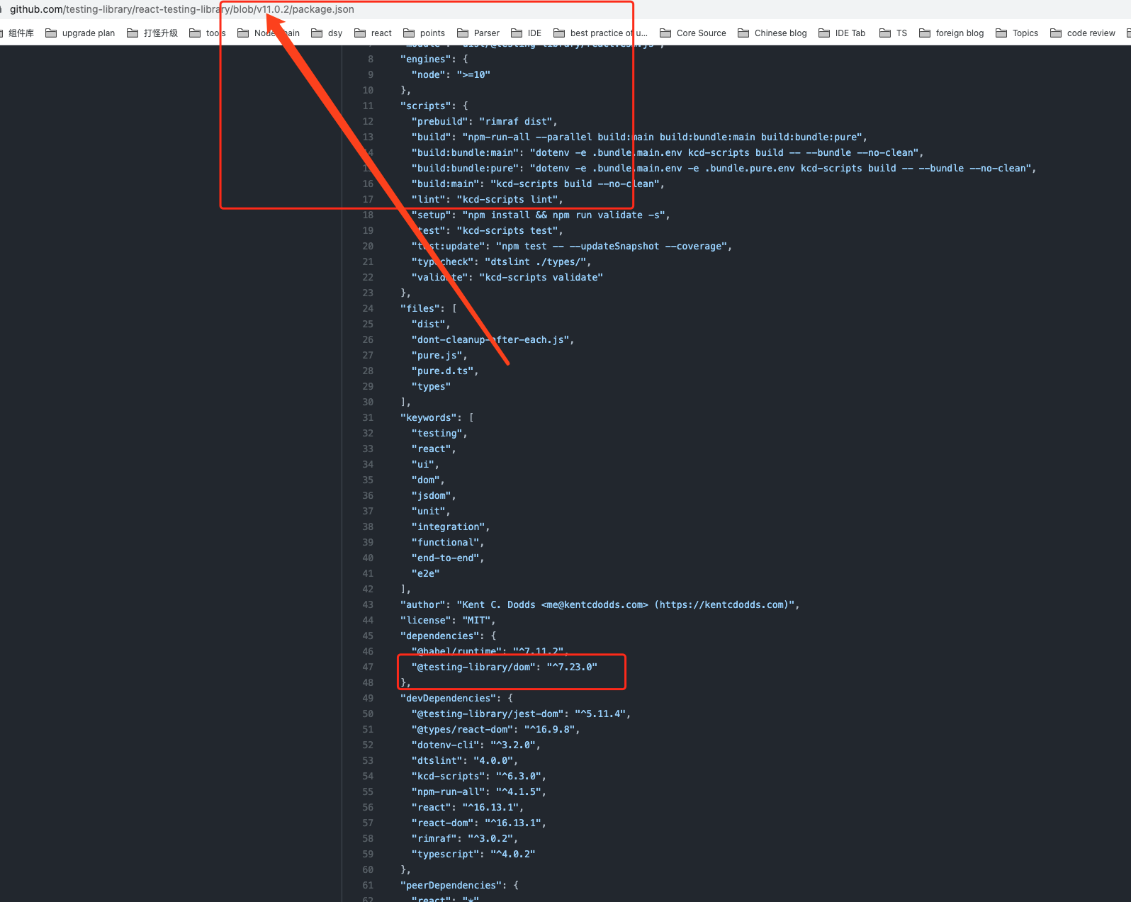 @testing-library/react needs lock @testing-library/dom version in ...